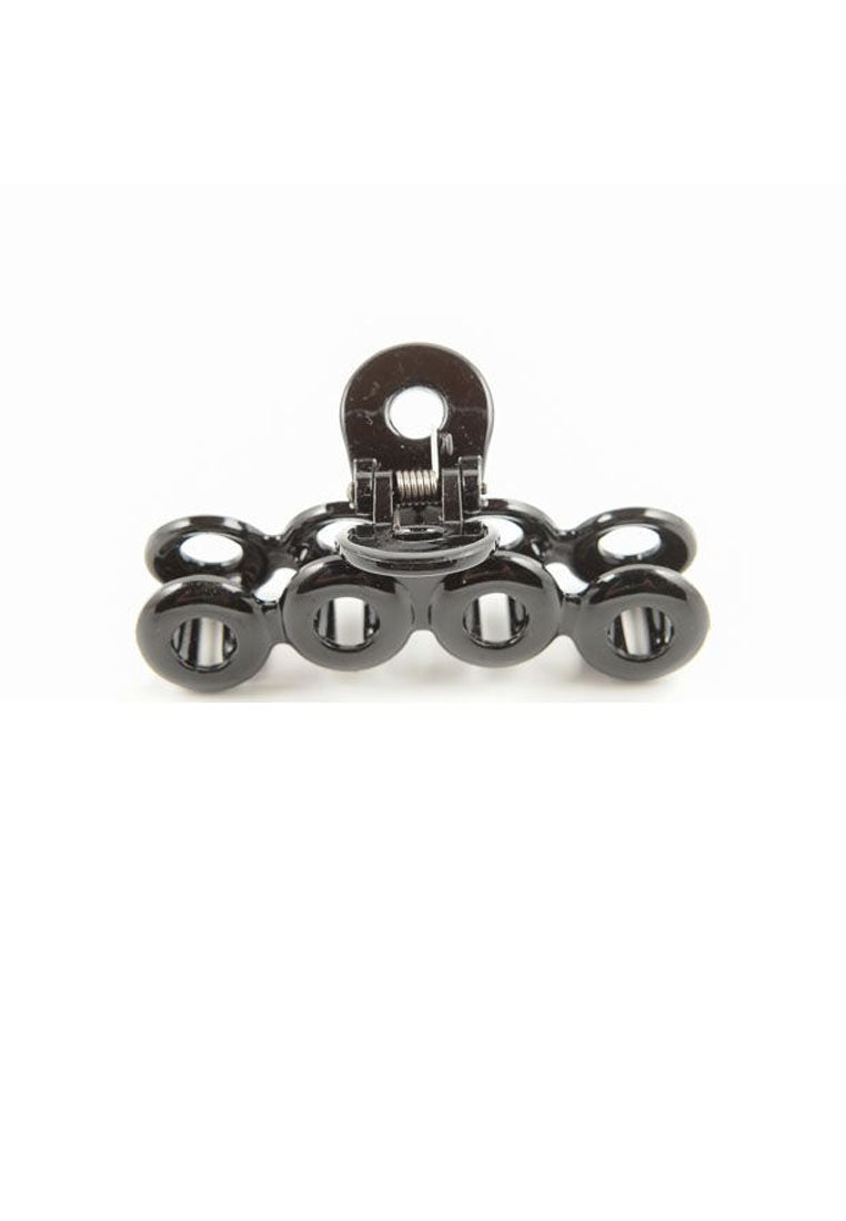 Sort hårklemme med cirkler i plast | Køb hos Misslux